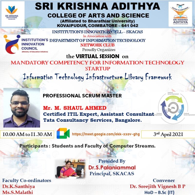 Virtual Session on “Mandatory Competency for Information Technology Start-up” Information ...
