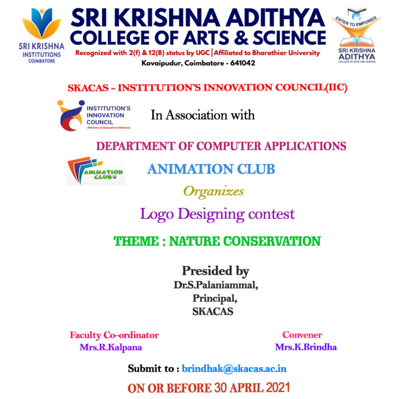 Logo designing contest on Nature Conservation – SKACAS