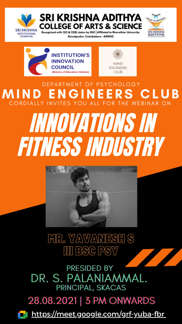 Webinar on INNOVATIONS IN FITNESS INDUSTRY – SKACAS